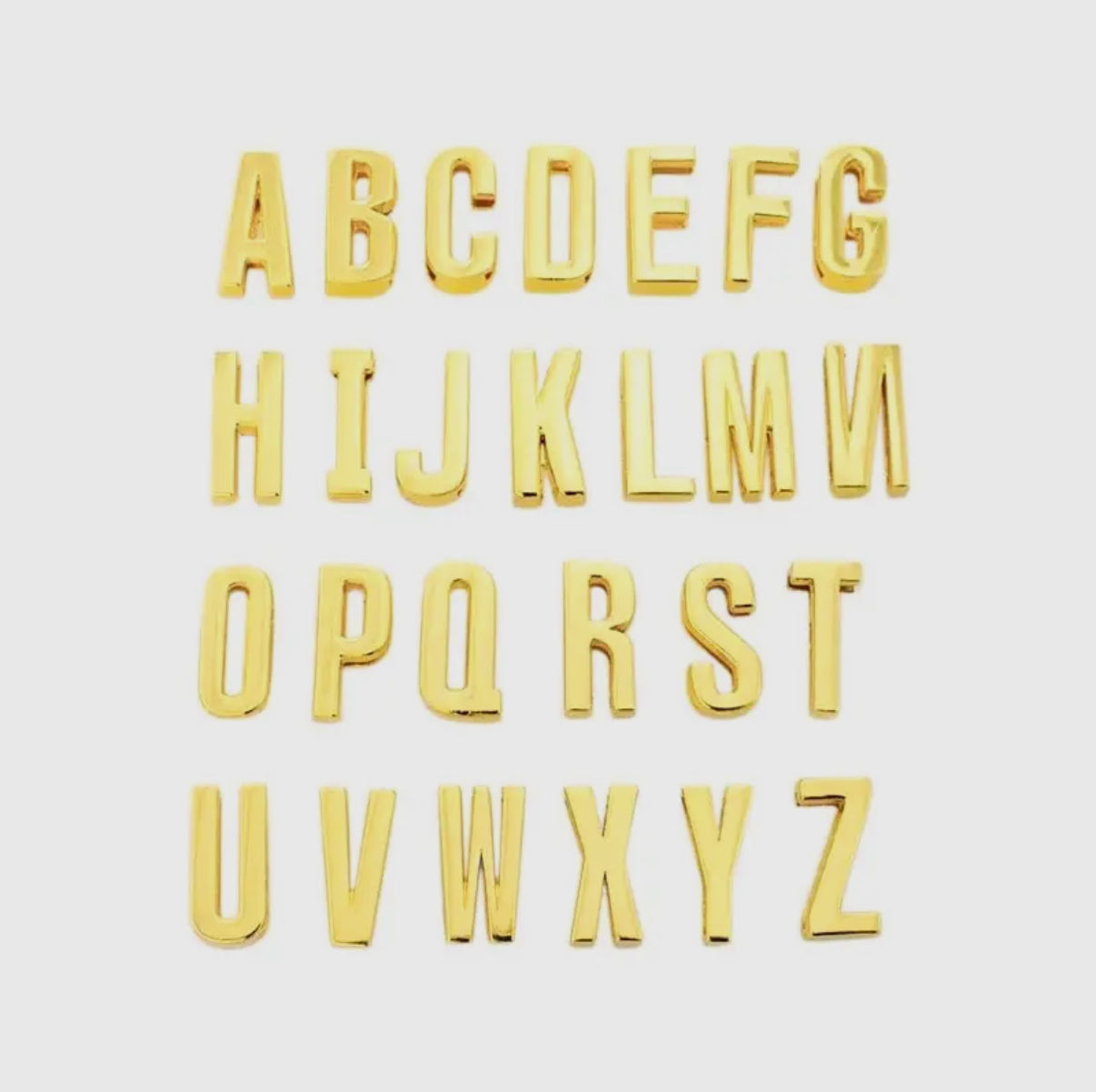 Slide on Gold Block Letter – Hindy House