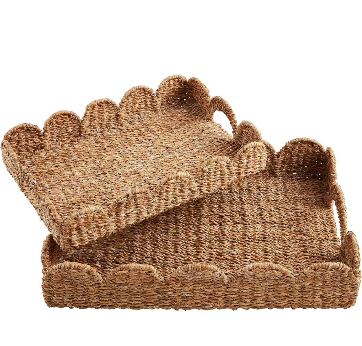 Scalloped Woven Trays – Hindy House