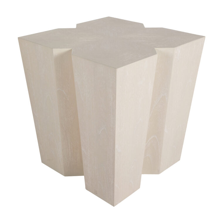 Arthur Side Table- Cerused White – Hindy House